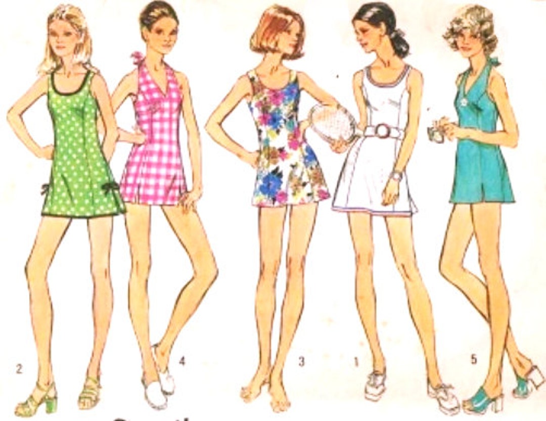Vintage Simplicity 5696 Misses One-piece Swimsuit for Stretch Knits Only, Sewing Pattern Size 20 ...