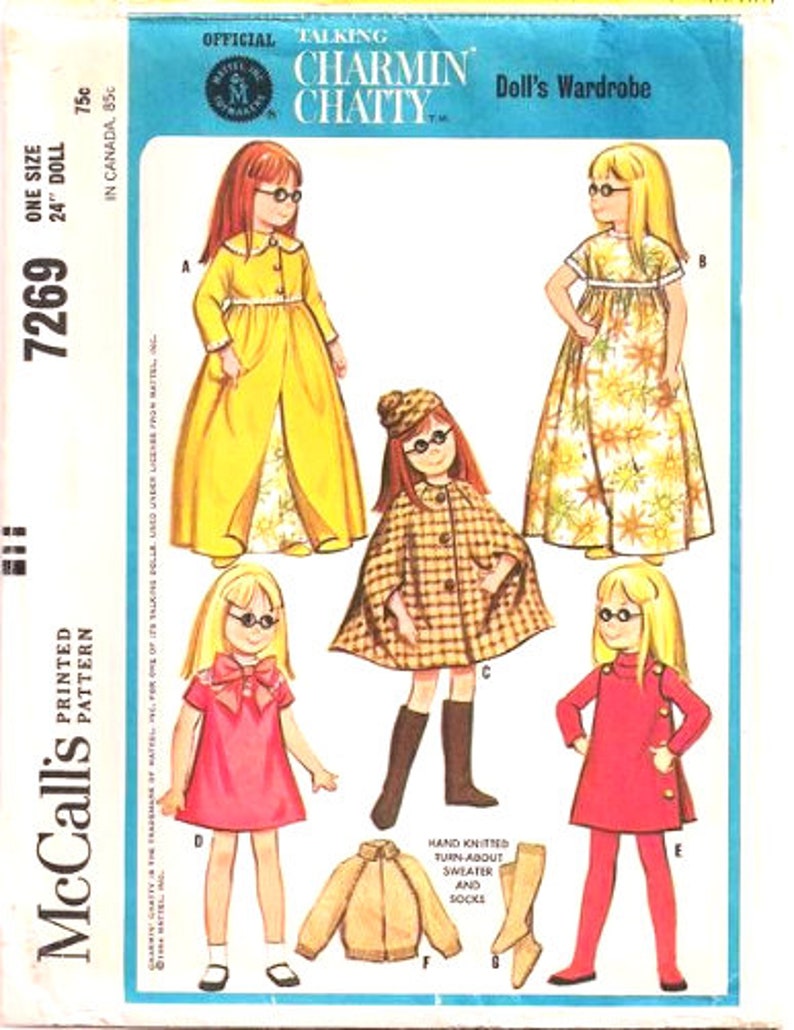 Rare 1960's Charmin' Chatty Doll's Wardrobe Sewing - Etsy