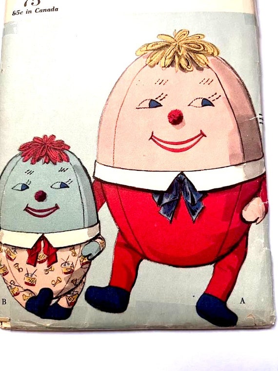 Rare Humpty-dumpty Sewing Pattern Stuffed Toy by Vogue 1960 | Etsy ...