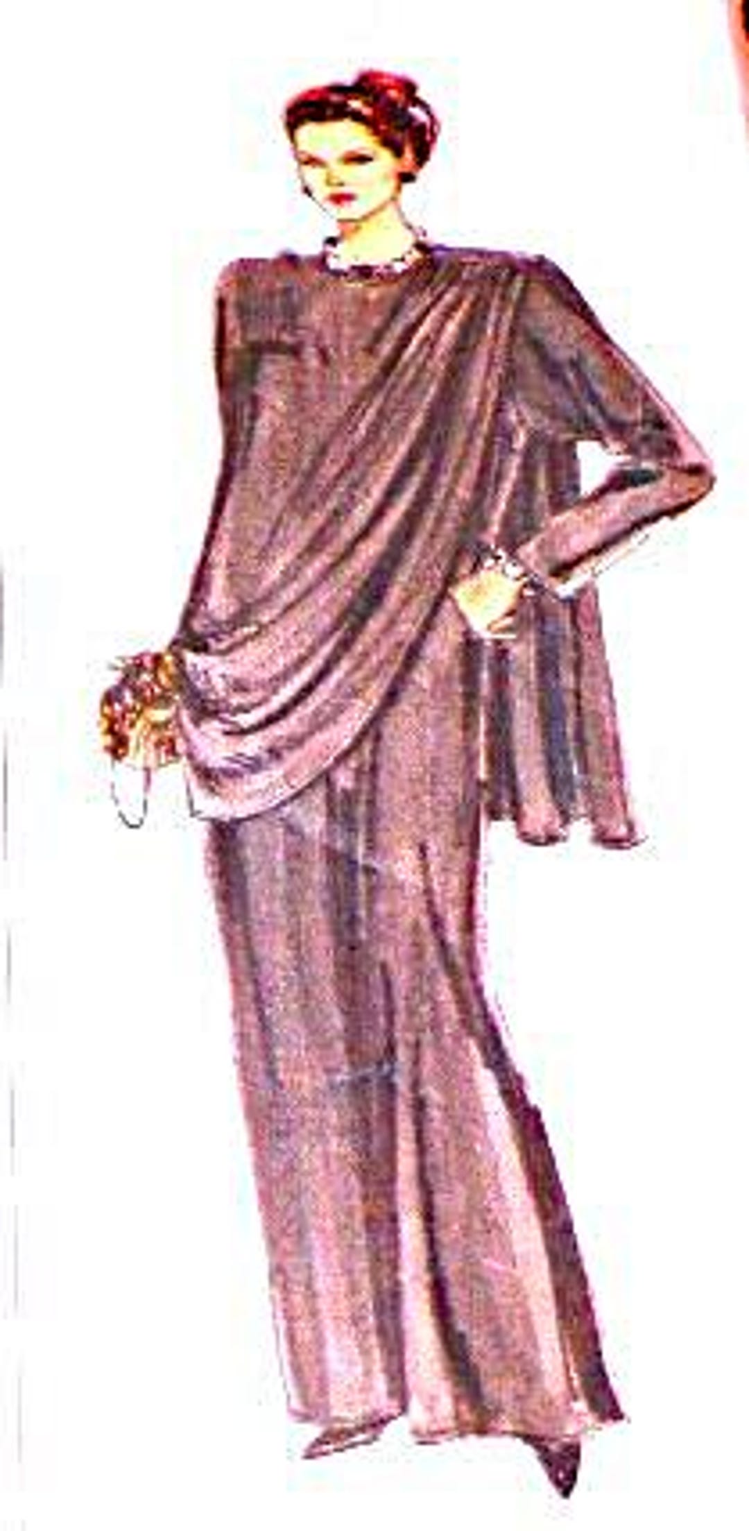 Vogue 2204 Misses Easy, Semi-fitted Straight Dress W/ Long Sleeves and ...
