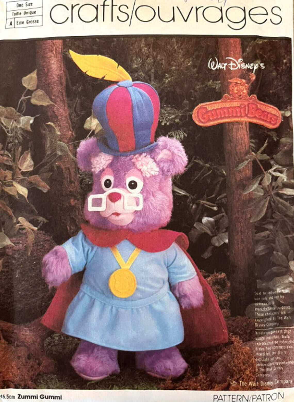 Rare. Zummi Gummi Gummi Bear With Clothes by Walt Disney, Height 18 ...