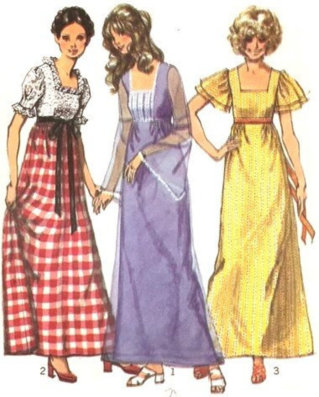Simplicity 9864 Misses Maxi Cottagecore Lined Dress With Square Neck ...