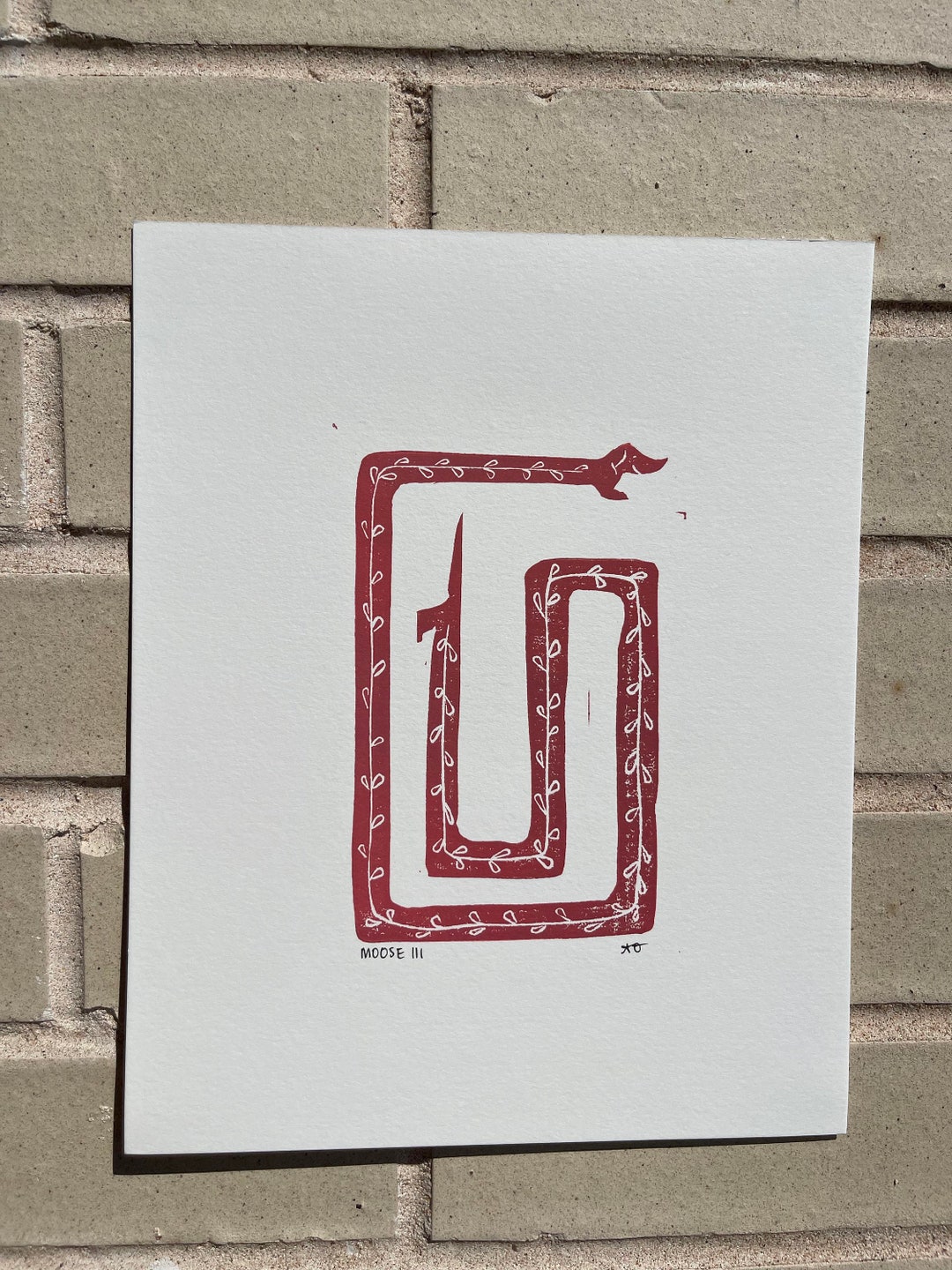 Dachshund Block Print V3 - Etsy