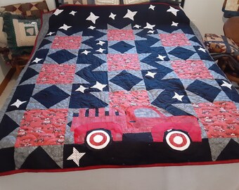 Little Red Truck Quilt Pattern - Etsy