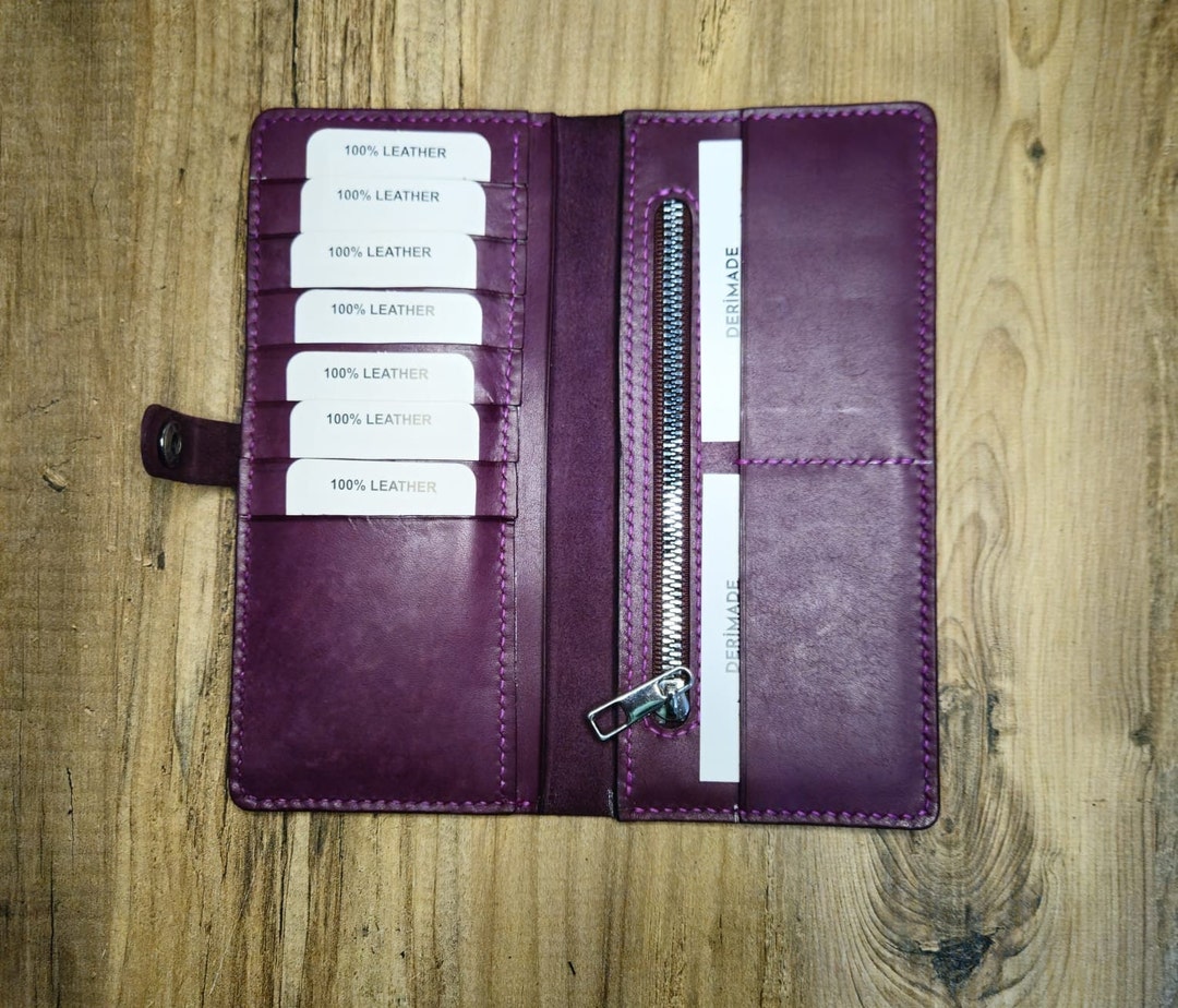 Handmade Unisex Leather Wallet hand Portfolio Phone Case Wallet Women ...