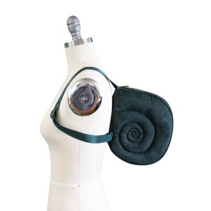 Snail Shell Backpack Petite Green Escargot in Forest Green Faux Suede ...