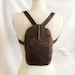 Small Brown Snail Shell Backpack in Dark Brown Faux Suede - Etsy UK