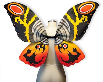 Mothra Wings. Belly Dance Unique Wings Made to Order. Hand Painted Silk ...