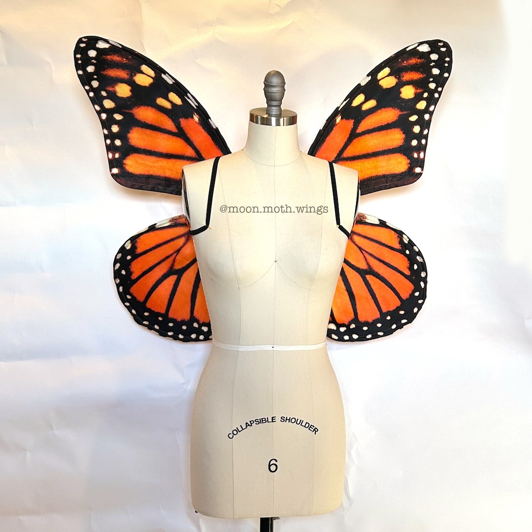 In Stock Monarch Butterfly Halloween Costume Wings for Women Adult ...