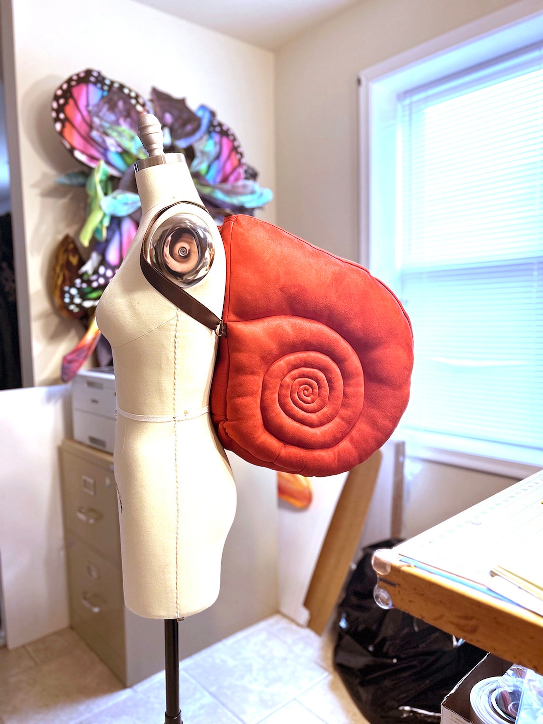 Large Snail Shell Backpack in Rust, Whimsical Ren Faire Accessories ...