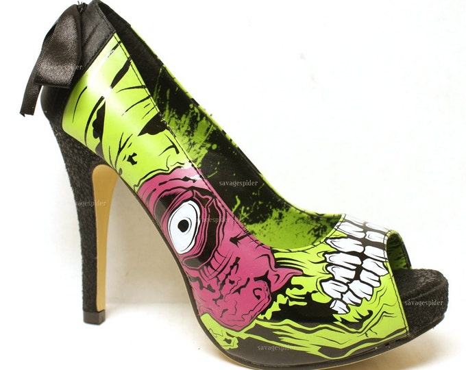 Iron Fist Zombie Stomper Peep Toe Platform Heels Pumps Sz 8 - Etsy