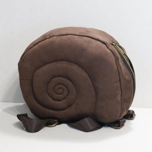 Small Brown Snail Shell Backpack in Dark Brown Faux Suede - Etsy