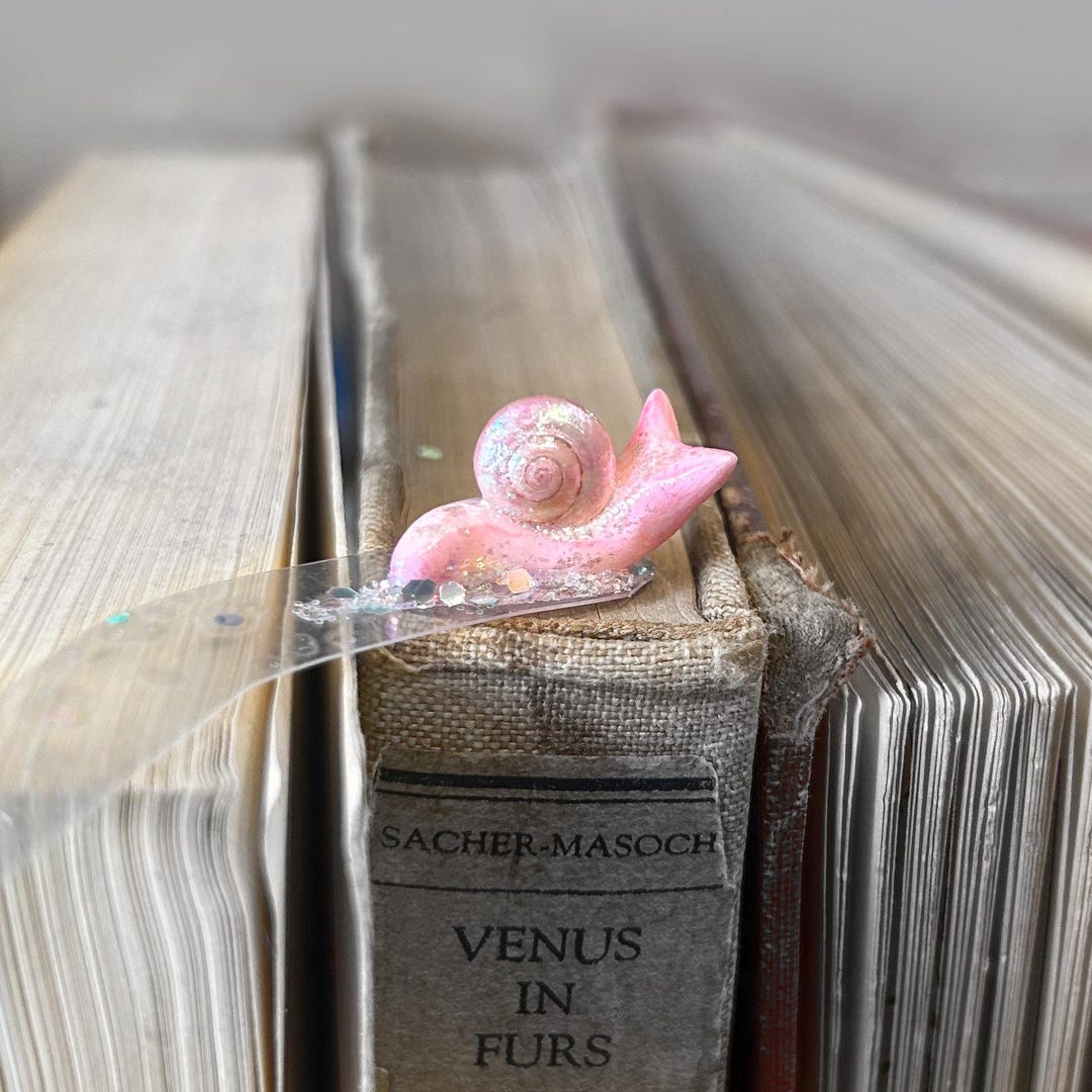 Tiny Pink Snail Trail Bookmarks, Smut Bookmark, Sculpted Polymer Clay ...
