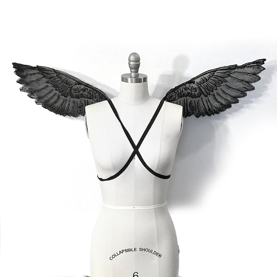 Raven Costume Wings for Adults Black Lace Wings - Etsy