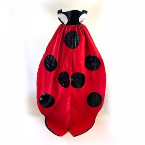Ladybug Costume Adult Cape, Red and Black Faux Silk, Lady Bug Cape ...