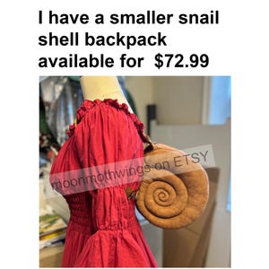 Large Snail Shell Backpack in Rust, Whimsical Ren Faire Accessories ...