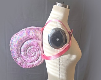 Small Brown Snail Shell Backpack in Dark Brown Faux Suede - Etsy