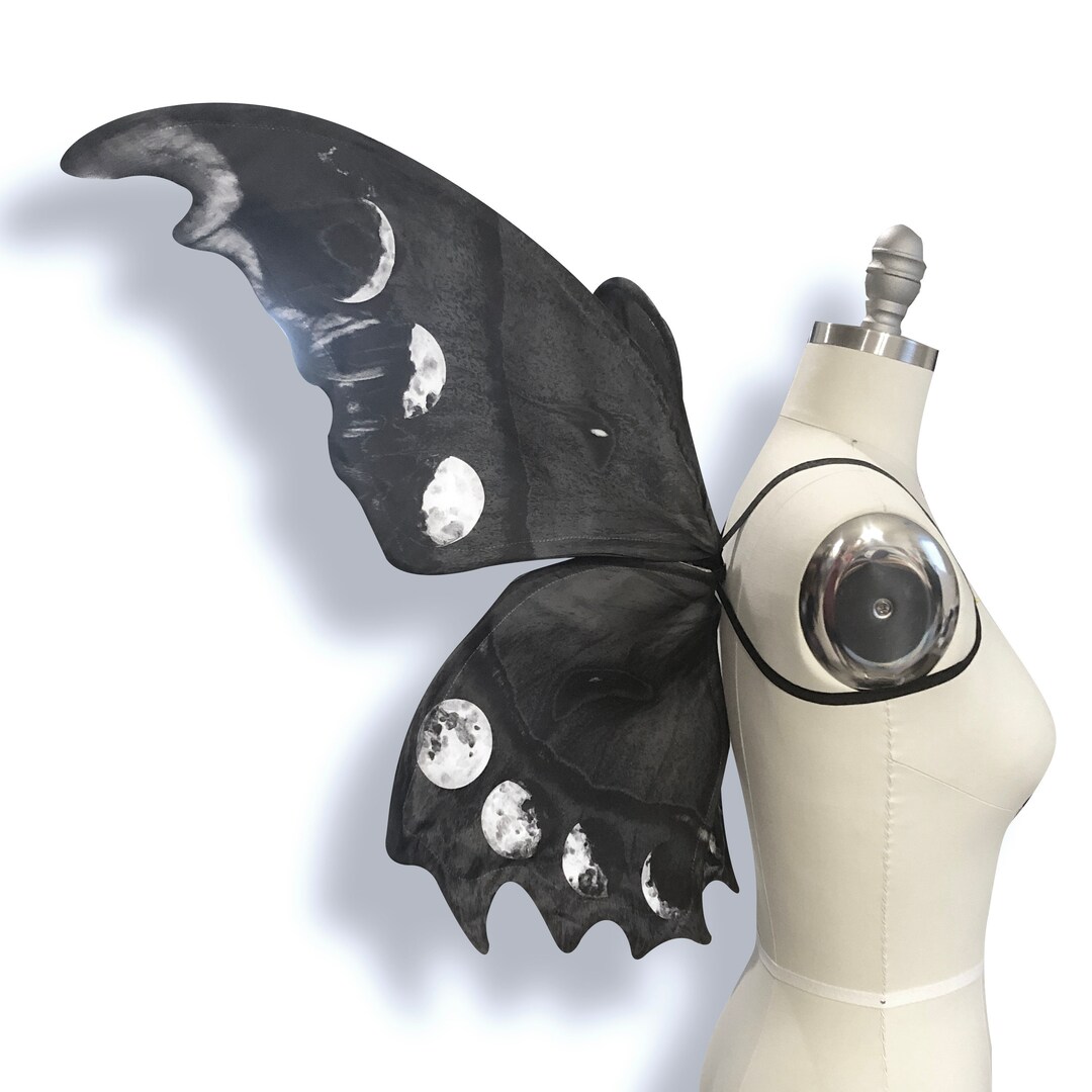 Goth Moth Black Moon Cycle Fairy Wings for Adults Medium Size - Etsy