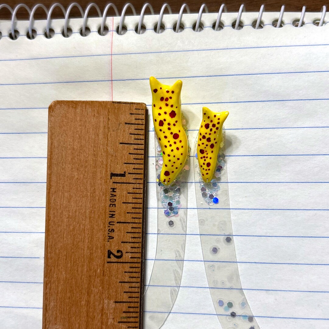 Tiny Banana Slug Bookmarks, Sculpted Polymer Clay Slugs With Trails - Etsy