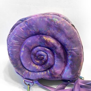 Ren Faire Bag, Goblincore Snail Shell Backpack in Iridescent Purple ...