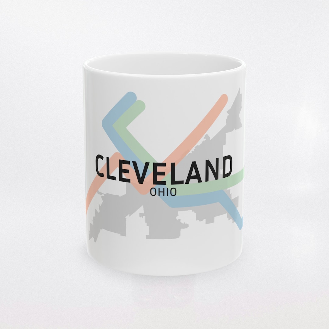 Cleveland Rapid Map Mug / Subway Design Drinkware - Etsy