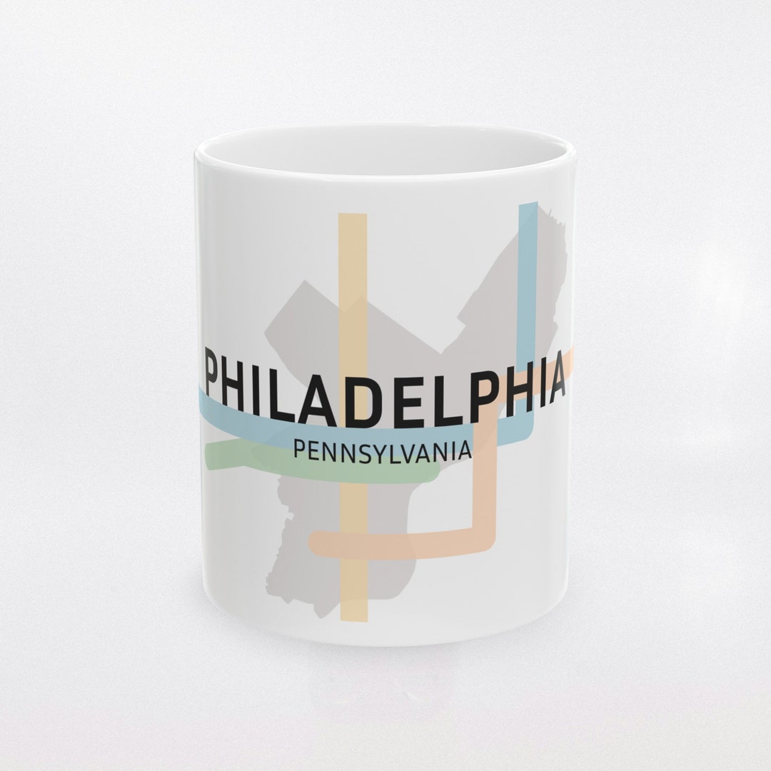 Philadelphia Subway Map Mug / Subway Design Drinkware - Etsy
