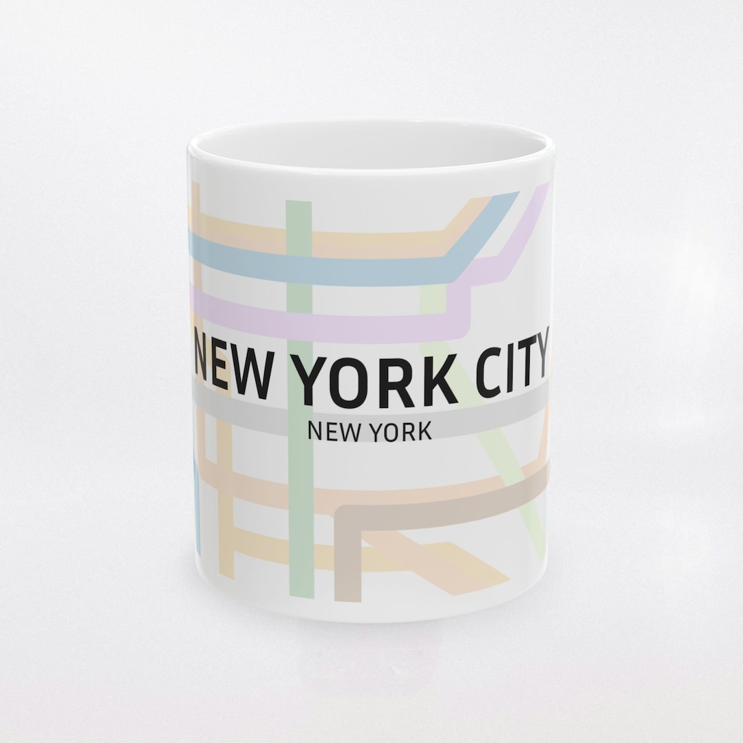 New York City Subway Map Mug / Subway Design Drinkware - Etsy