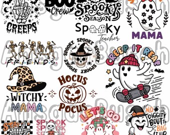 50 Retro Halloween SVG Bundle, Halloween Clipart, Ghost Svg, Halloween ...