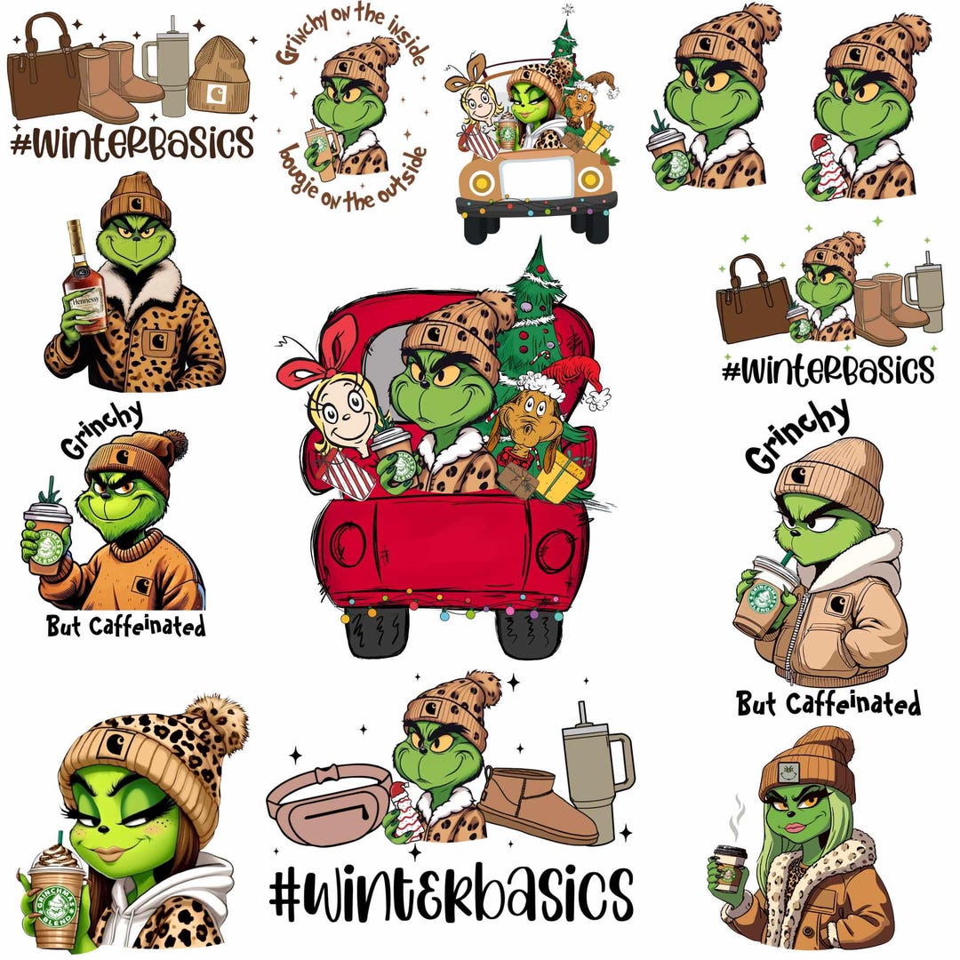 Funky Grinch PNG, Christmas PNG, Cute Christmas Shirt, Grinch Digital ...