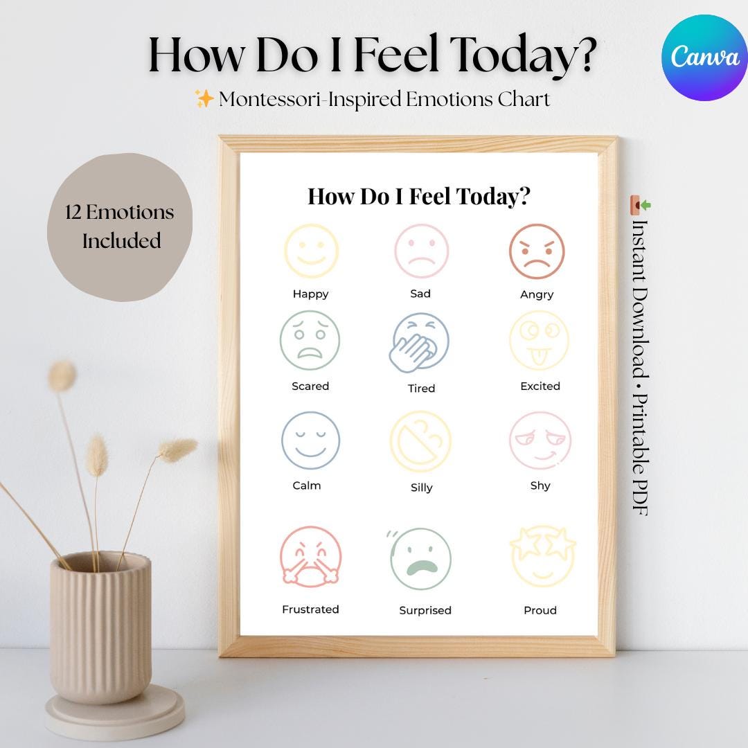 Editable How Do I Feel Today? Chart – Printable Feelings Poster for ...