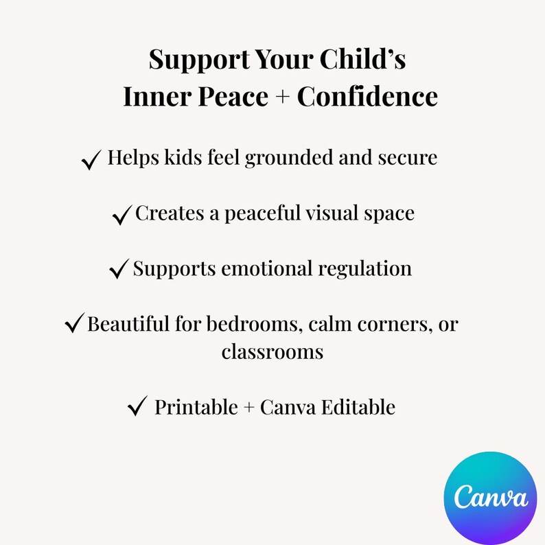 Calm Corner Affirmation Posters for Kids – Printable Emotional Support ...