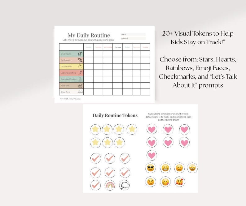 Editable Daily Routine Chart for Toddlers – Visual Schedule for Kids ...