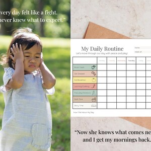 Toddler Daily Routine Chart + Checkmark & Emoji Tokens – Visual ...