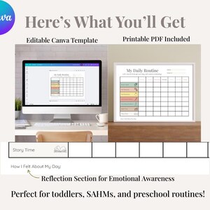 Toddler Daily Routine Chart + Checkmark & Emoji Tokens – Visual ...