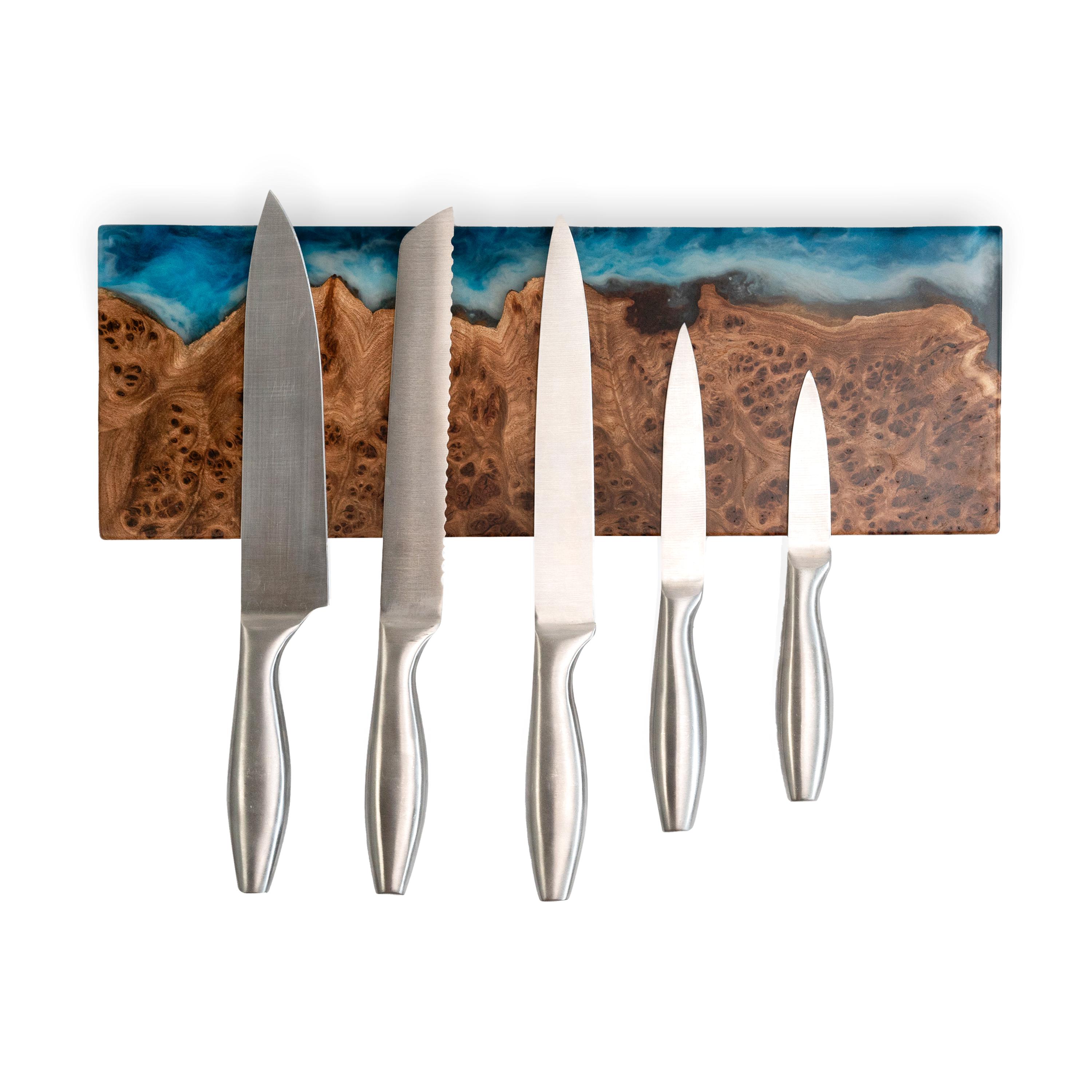 Rustic Magnetic Knife Holder on Wall – Farmhouse Kitchen Decor & Gift ...