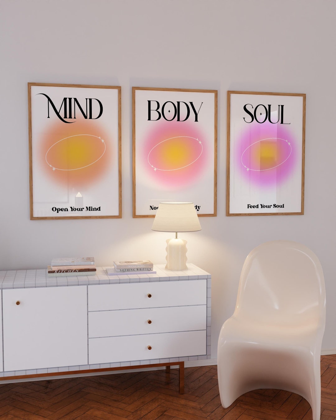Mind Body Soul Poster, Motivational Poster, Gallery Wall Set ...