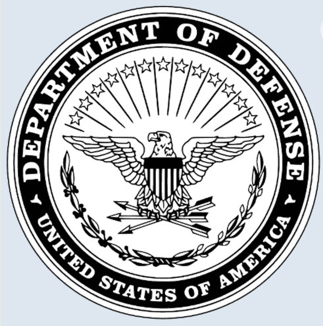 3D Printed Department of Defense Logo, Military Gift, Customizable Home ...