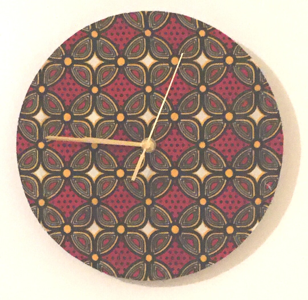 Ankara Fabric Wall Clocks - Various Designs | African Inspired Homeware ...