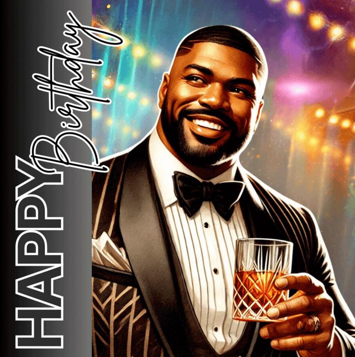 The Boss Happy Birthday Card | Stylish Black Man | Dapper Black Man ...