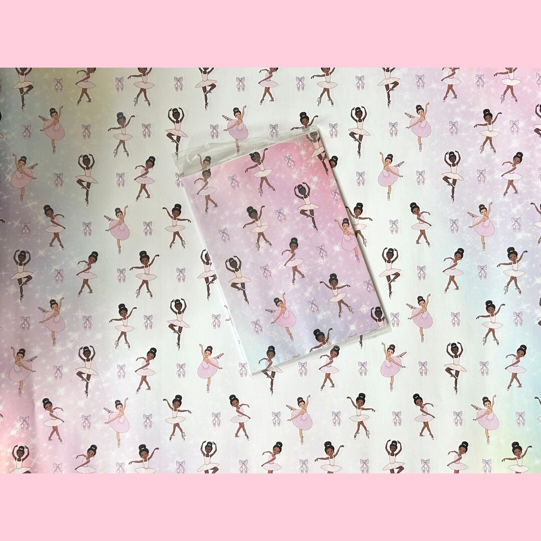 Ballerina Wrapping Paper, Ballerina Girls With Assorted Skin Tones ...