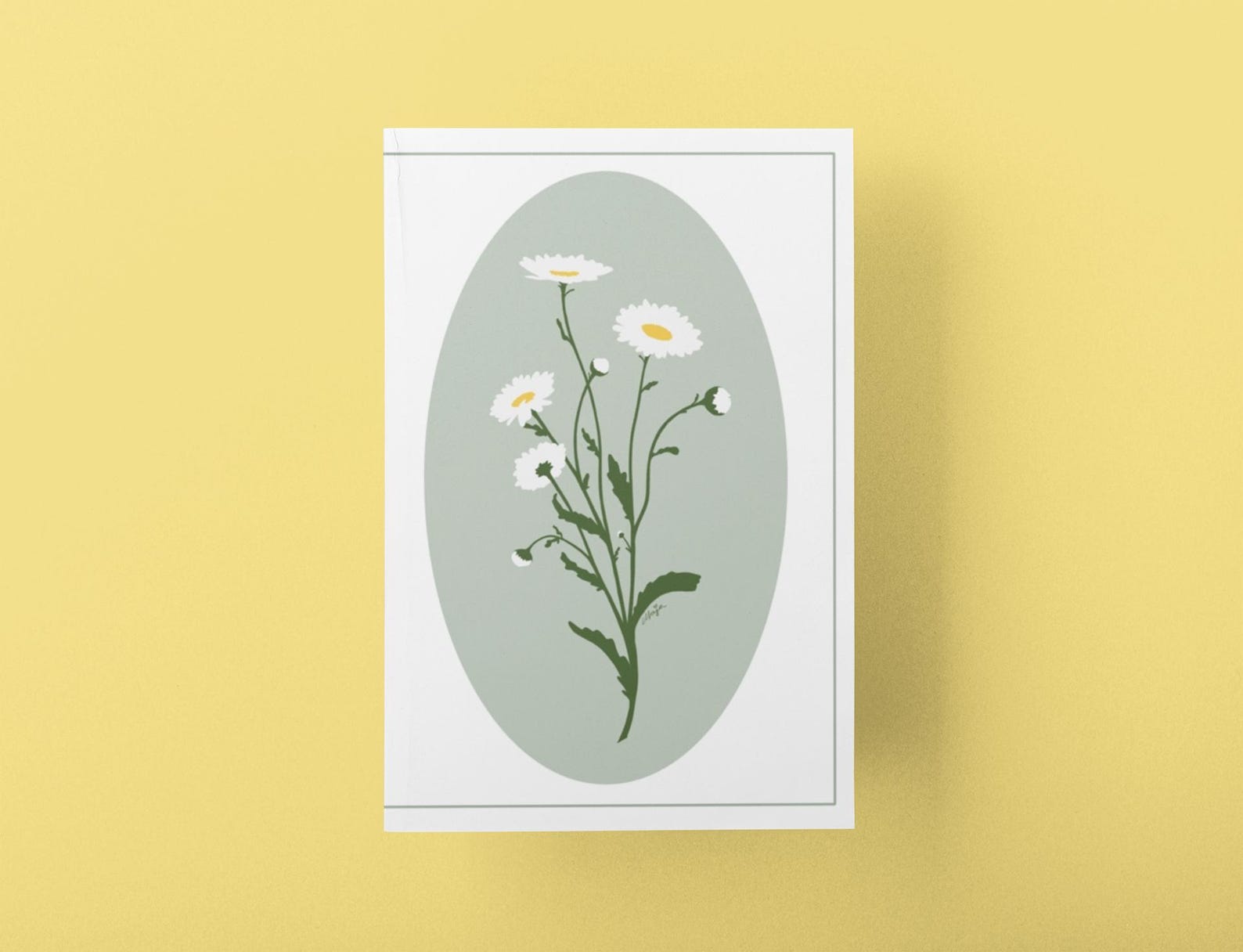 Daisy Card, Printable, Suitable for Any Occasion - Etsy