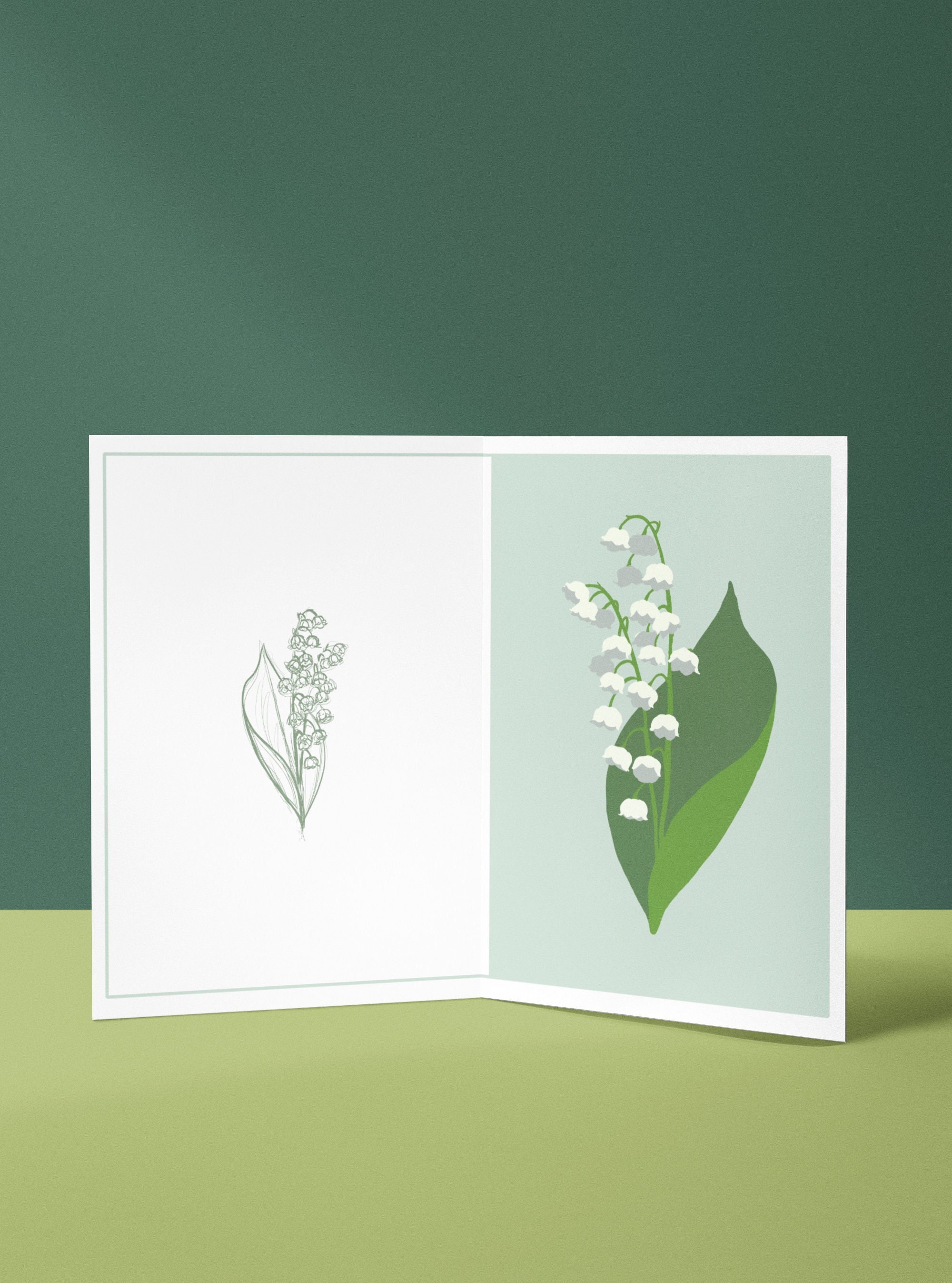 Lilly of the Valley Card, Printable, for Different Occasions - Etsy