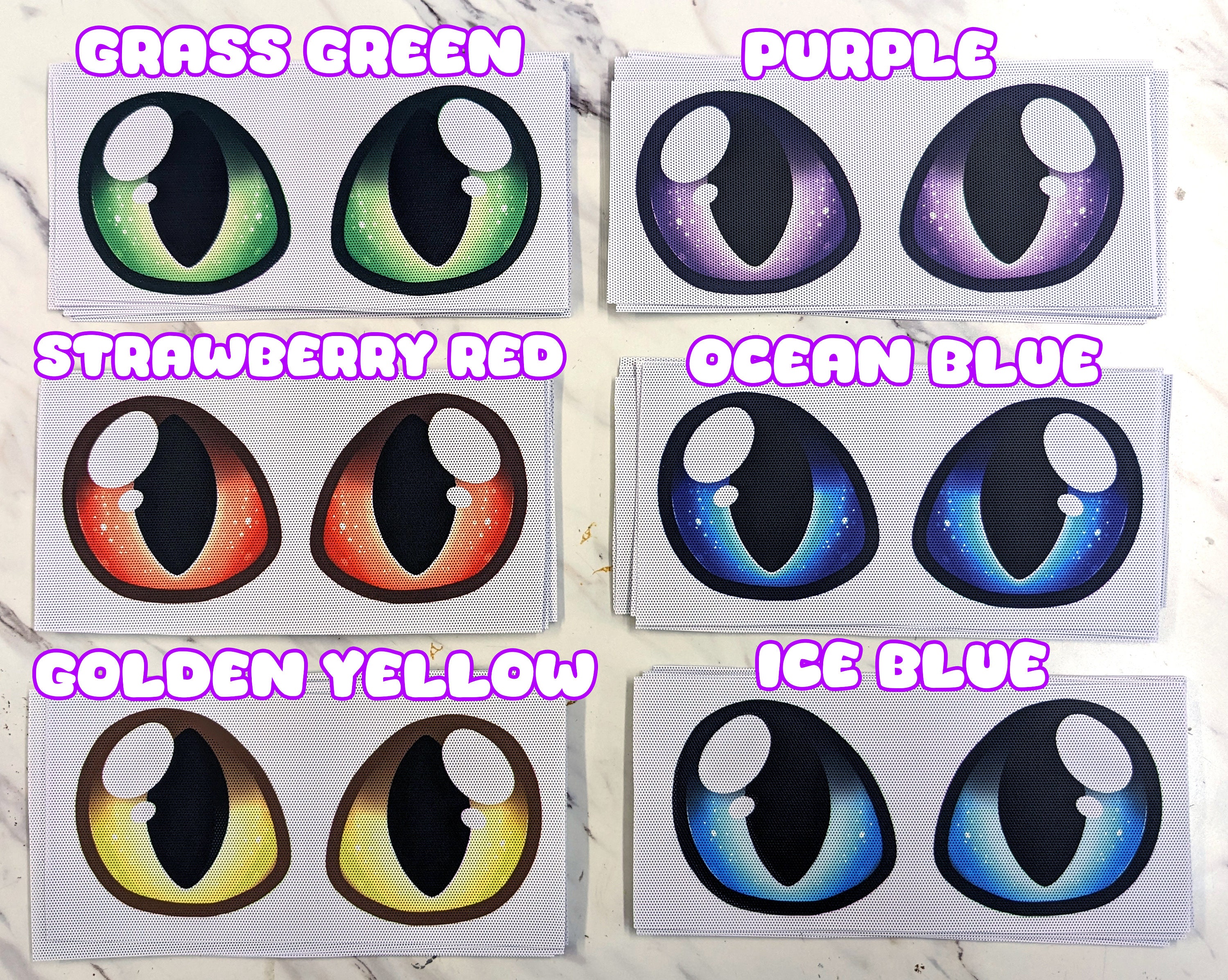 Dye Sublimated Small Kemono Cat Eyes - Waterproof, Vivid, Durable, PVC ...