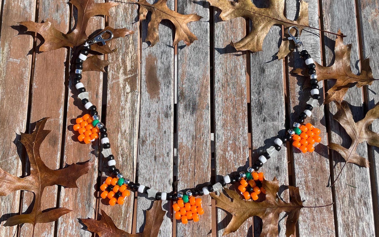 Kandi Halloween Pumpkin Belt Loop Chain, Alt Spooky Accessory for Fall ...