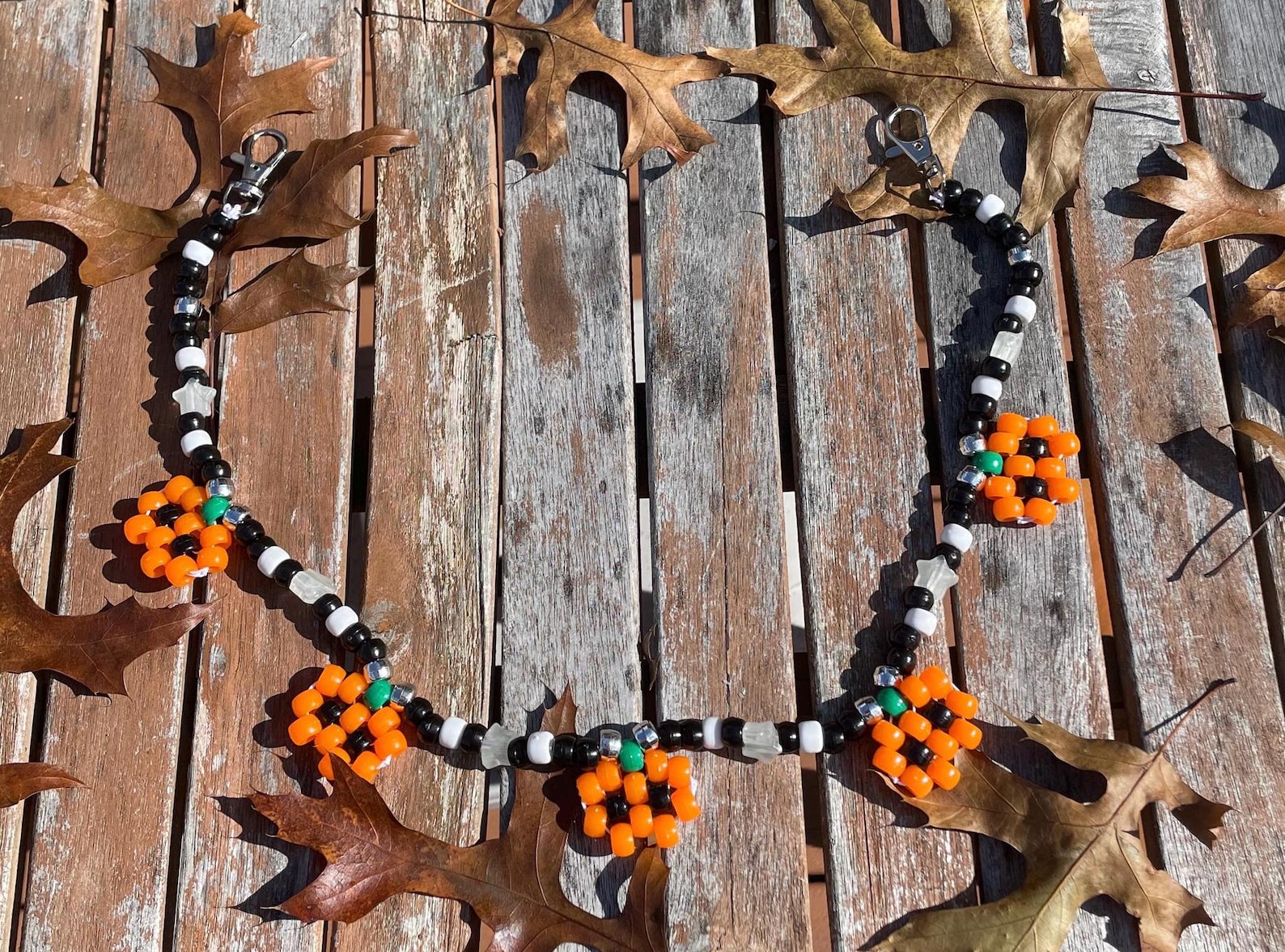 Kandi Halloween Pumpkin Belt Loop Chain, Alt Spooky Accessory for Fall ...