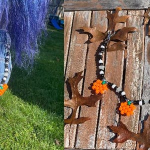 Kandi Halloween Pumpkin Belt Loop Chain, Alt Spooky Accessory for Fall ...