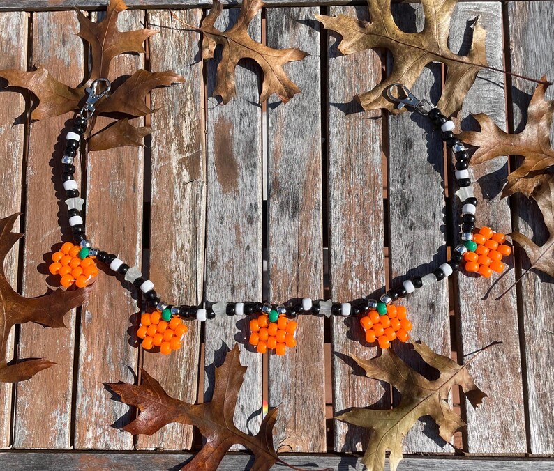 Kandi Halloween Pumpkin Belt Loop Chain, Alt Spooky Accessory for Fall ...