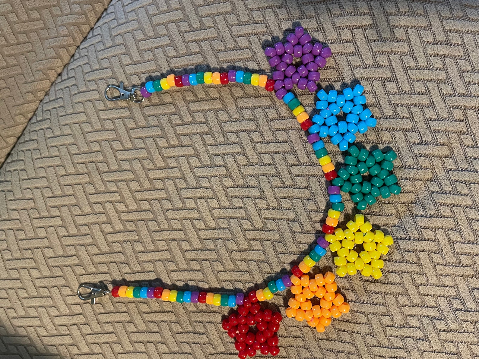 Rainbow Kandi Star Belt Loop Chain - Etsy