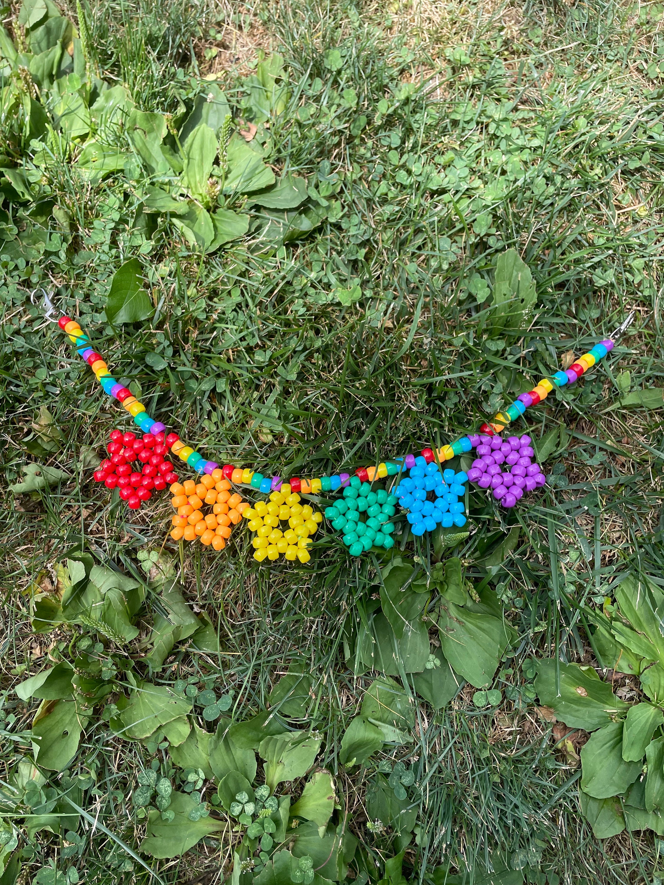 Rainbow Kandi Star Belt Loop Chain - Etsy