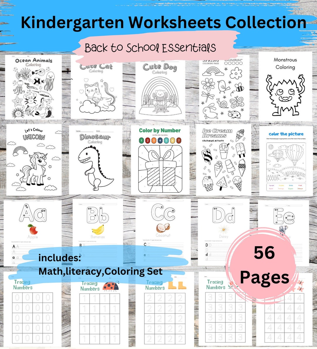 Back-to-school Activity Bundle |toddler Tracing | Number, Matching ...